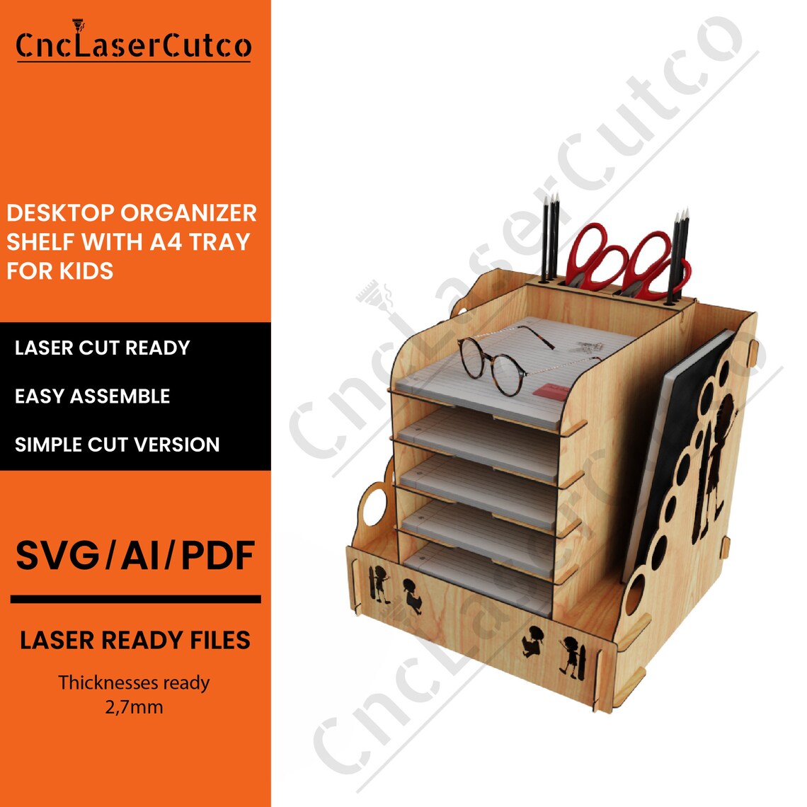 Desk Organizer Laser Cut SVG Bundle Office Storage SVG Laser - Etsy