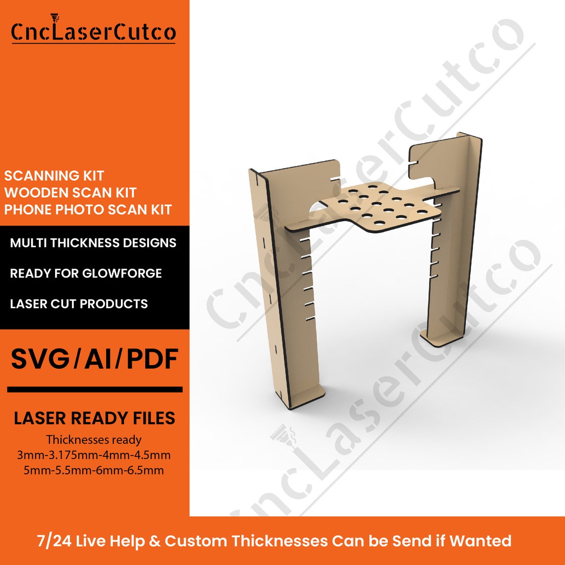 Phone Scanner Stand Photo Scanner SVG Pdf Scanner Laser Cut - Etsy
