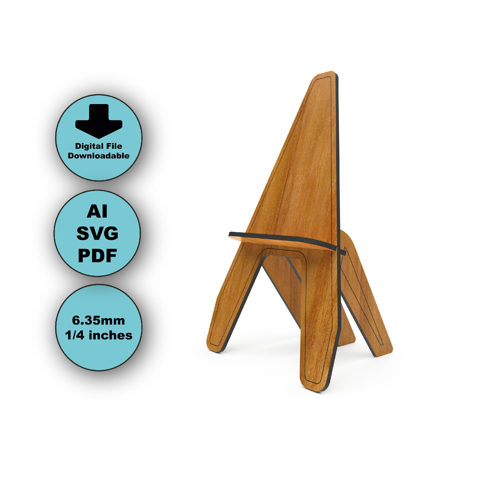 Large Easel Stand SVG, Art Stand Digital File, Wedding Display Photo ...