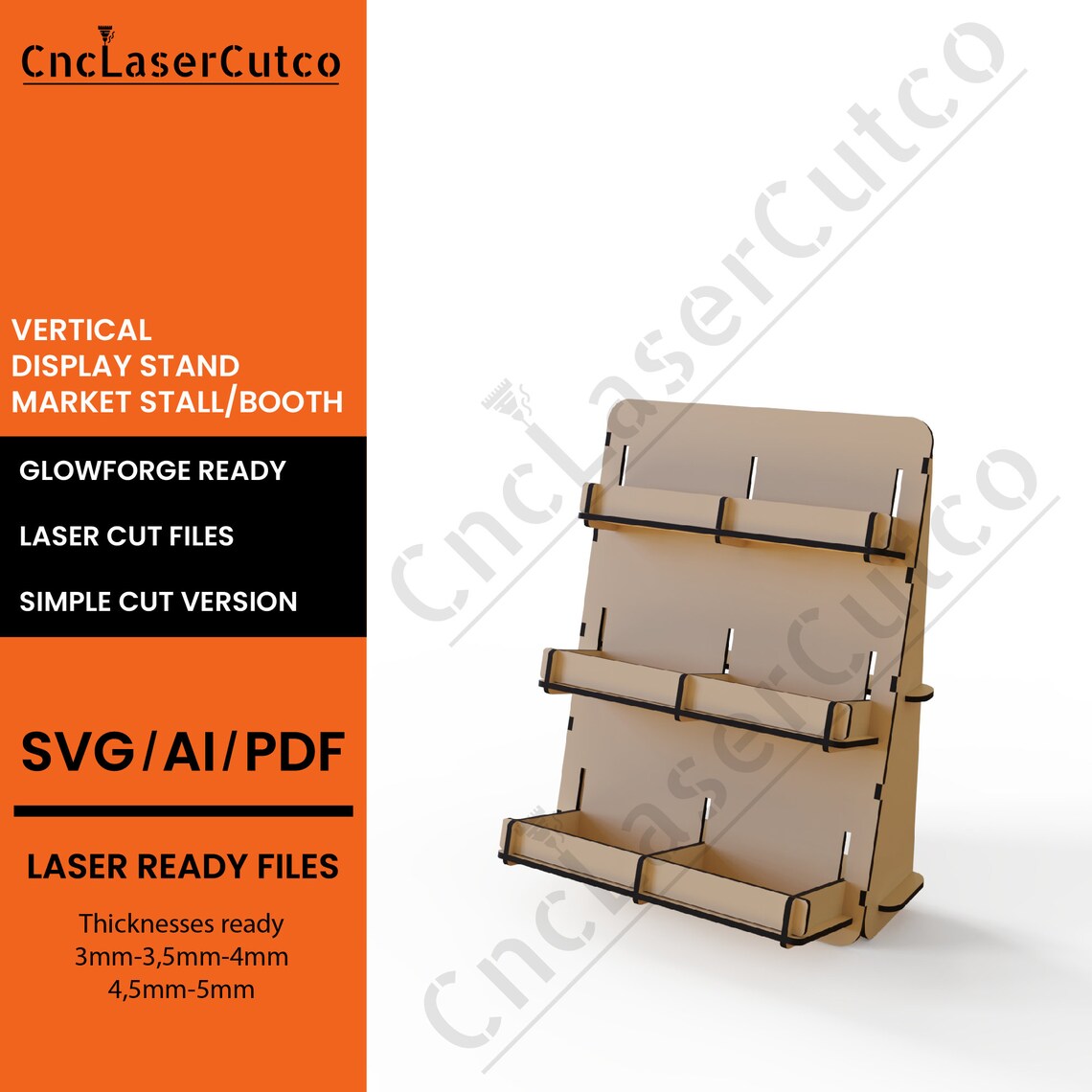 Vertical Display Stand SVG Glowforge Ready Stand SVG Display - Etsy