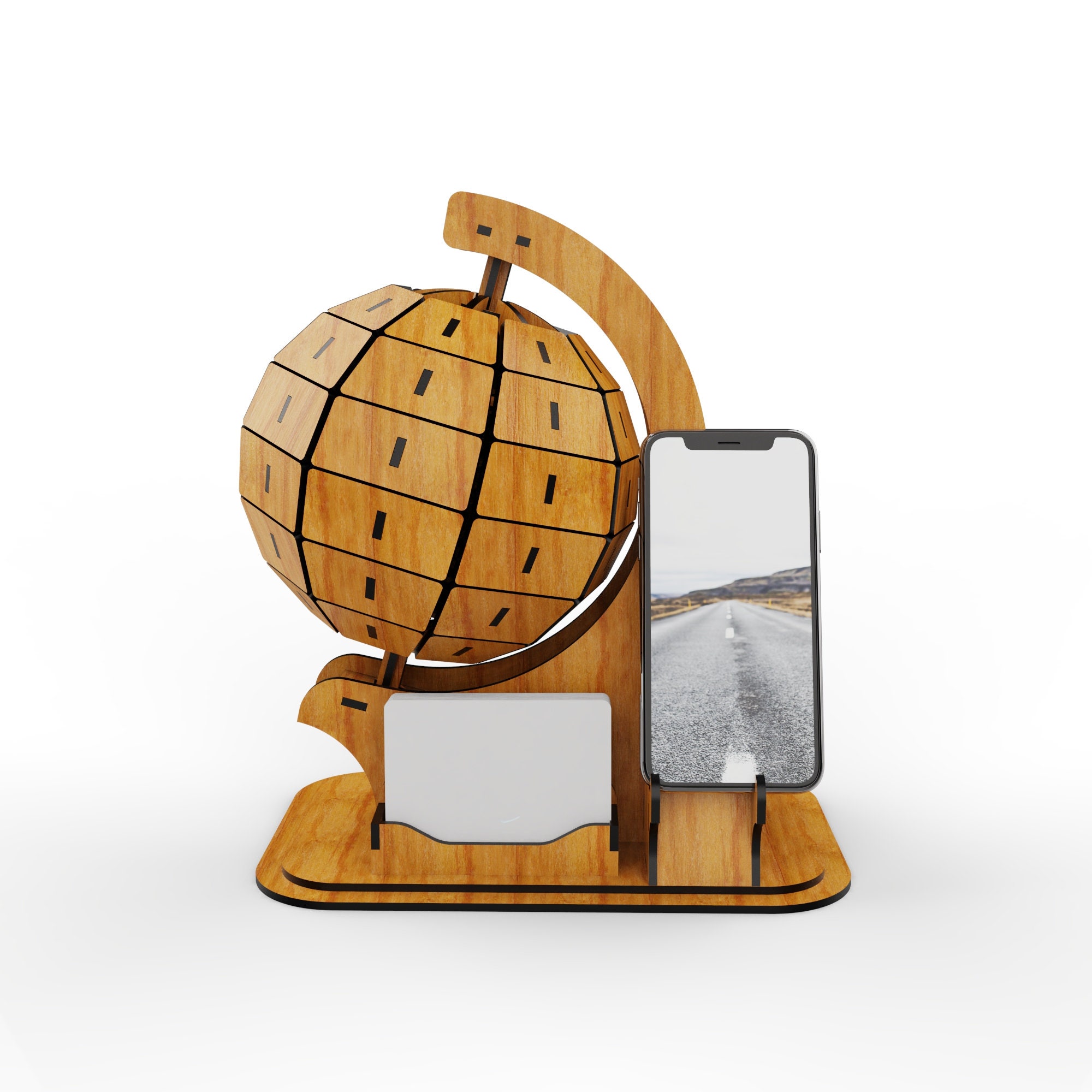 Mechanical Globe SVG Docking Station Laser Cut Globe Phone - Etsy UK