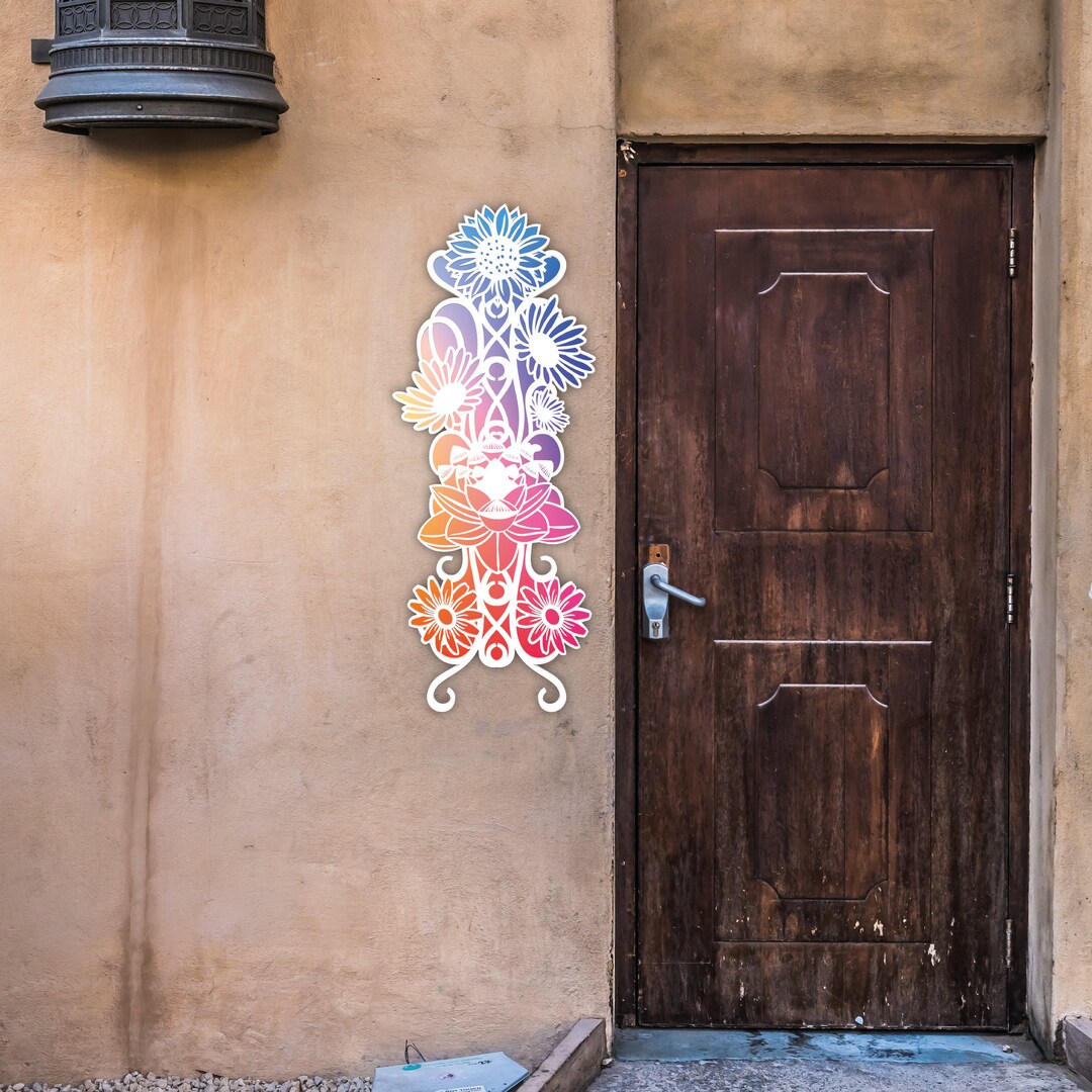 Multi-layer Wall Sign Door Sign Floral Svg Laser Cut File - Etsy