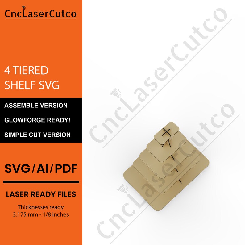 4 Tiered Shelf SVG Display Stand SVG Product Holder Stand - Etsy
