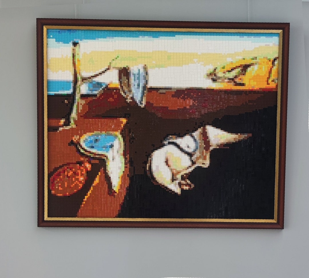Persistence of Memory Salvador Dali - Custom DIY Brick Portrait Pixel ...