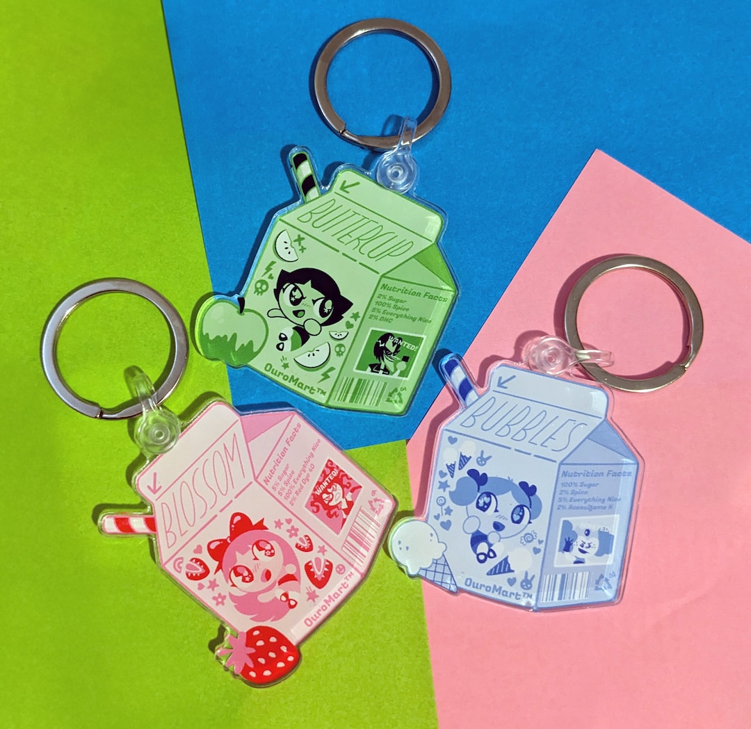 Blossom Bubbles and Buttercup Milk Acrylic Keychain - Etsy