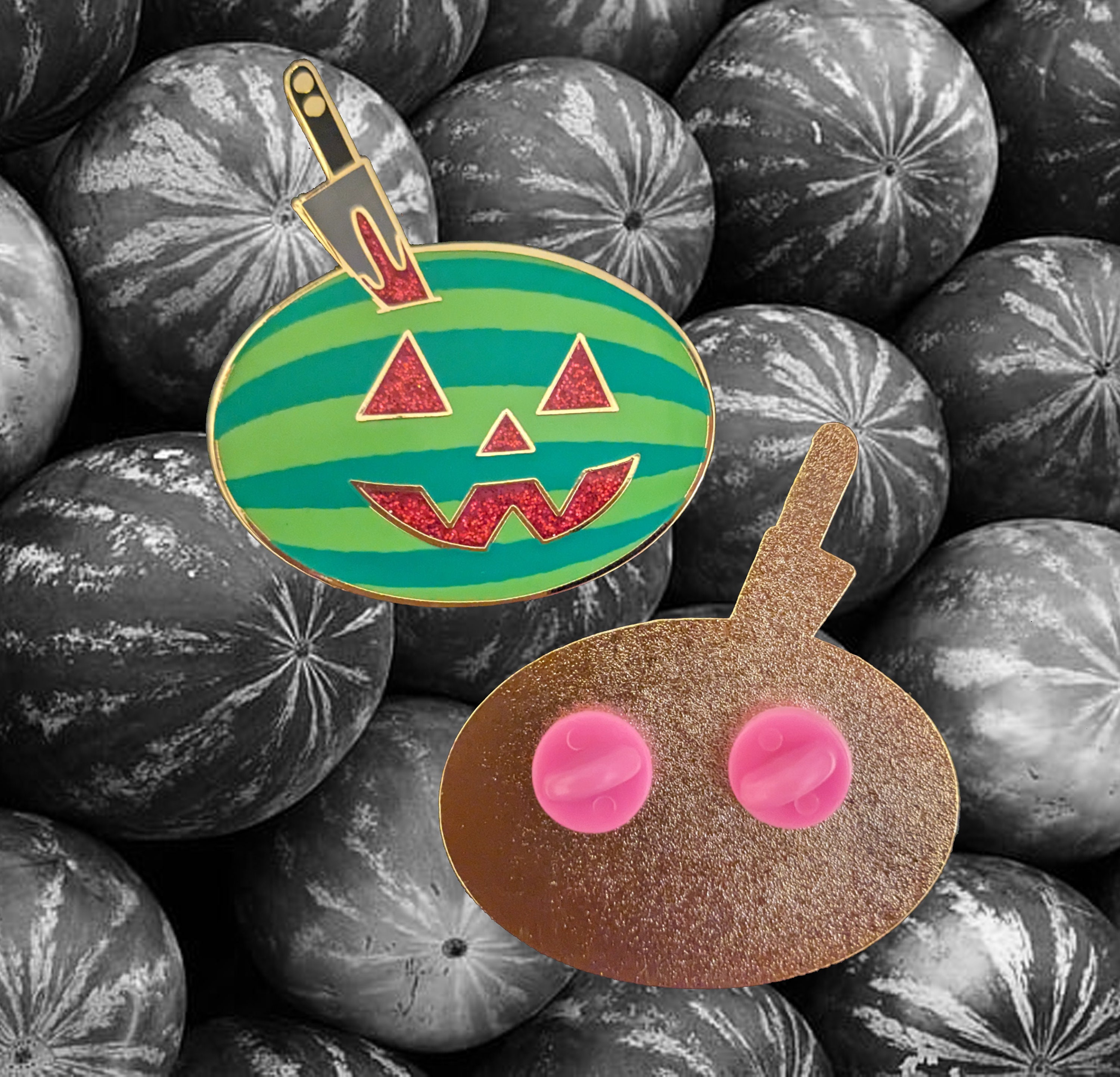 Happy Summerween Pin, Jack O'melon, Watermelon Pin - Etsy