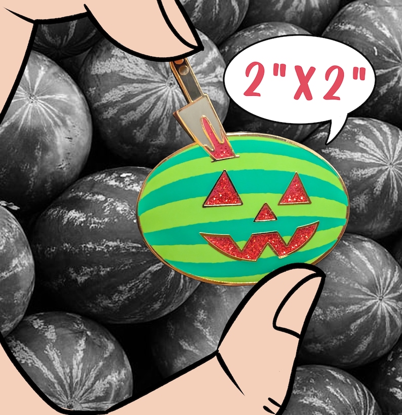 Happy Summerween Pin, Jack O'melon, Watermelon Pin - Etsy