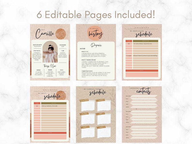 Medical Binder Kit, School IEP Kit, Daycare Medical Binder, Autism and ...