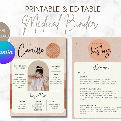 Medical Binder Kit School IEP Kit Daycare Medical Binder - Etsy