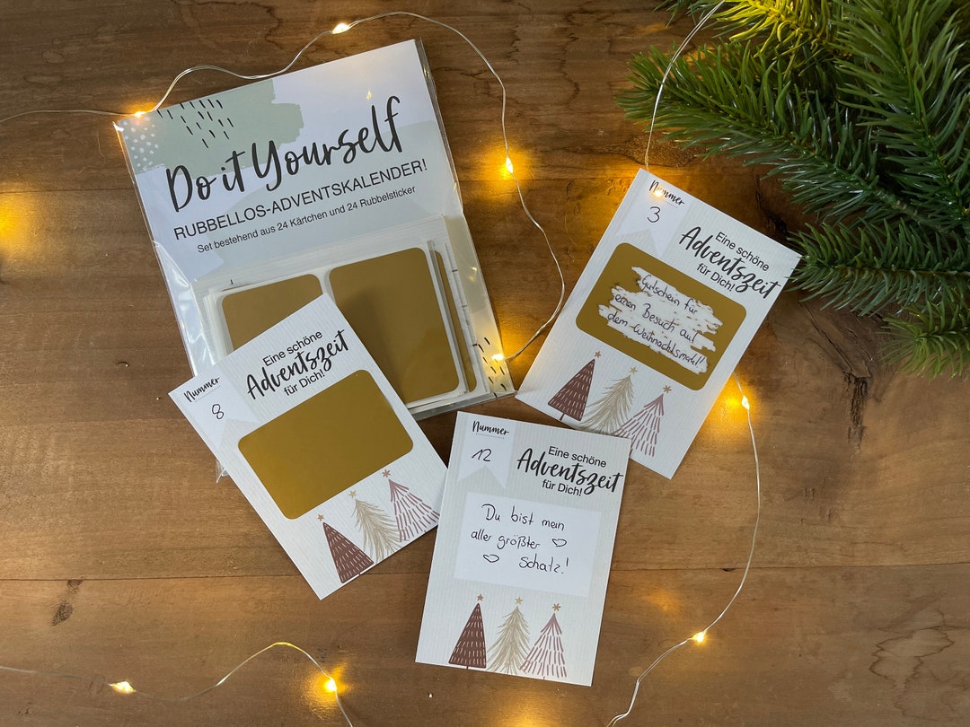 DIY Scratch Card Advent Calendar to Design Yourself - Etsy UK