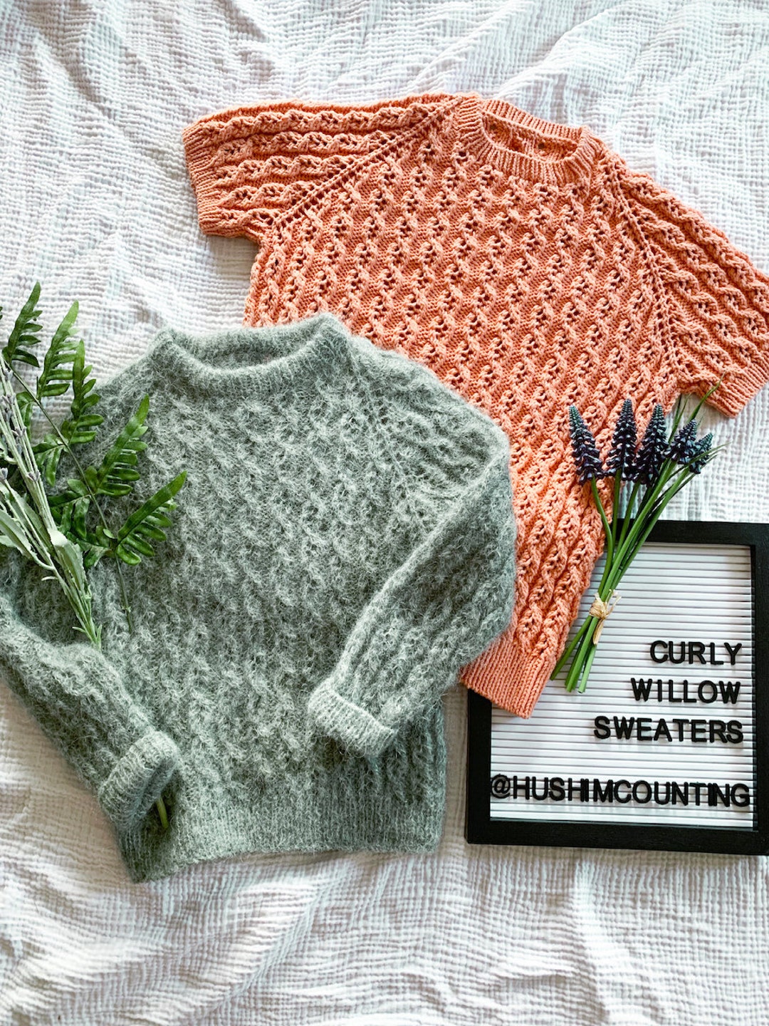 2 PDF Knitting Patterns Curly Willow Sweater Collection - Etsy
