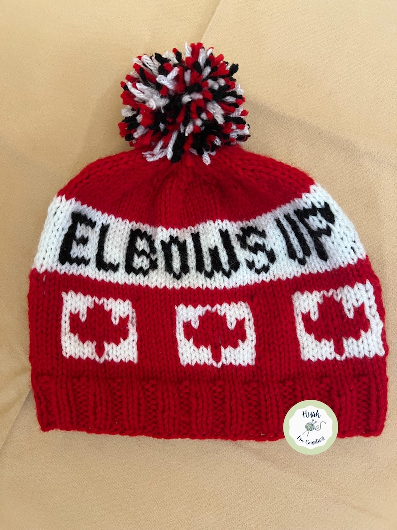 ELBOWS UP Toque Canadian Hat Knitting Pattern - Etsy