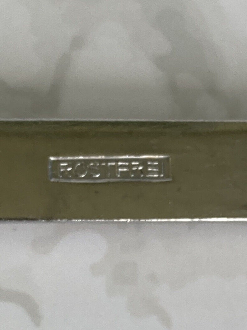 Vtg MCM Rostfrei Stainless Steel With Gold Tone Accents Spoons Lot of 8 ...