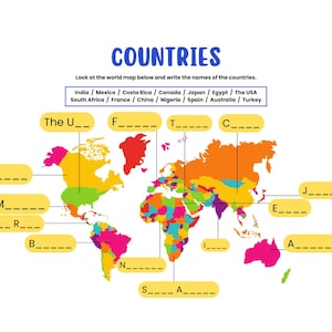 Kids Beginner Dry-erase Geography Book 10 Pages - Etsy