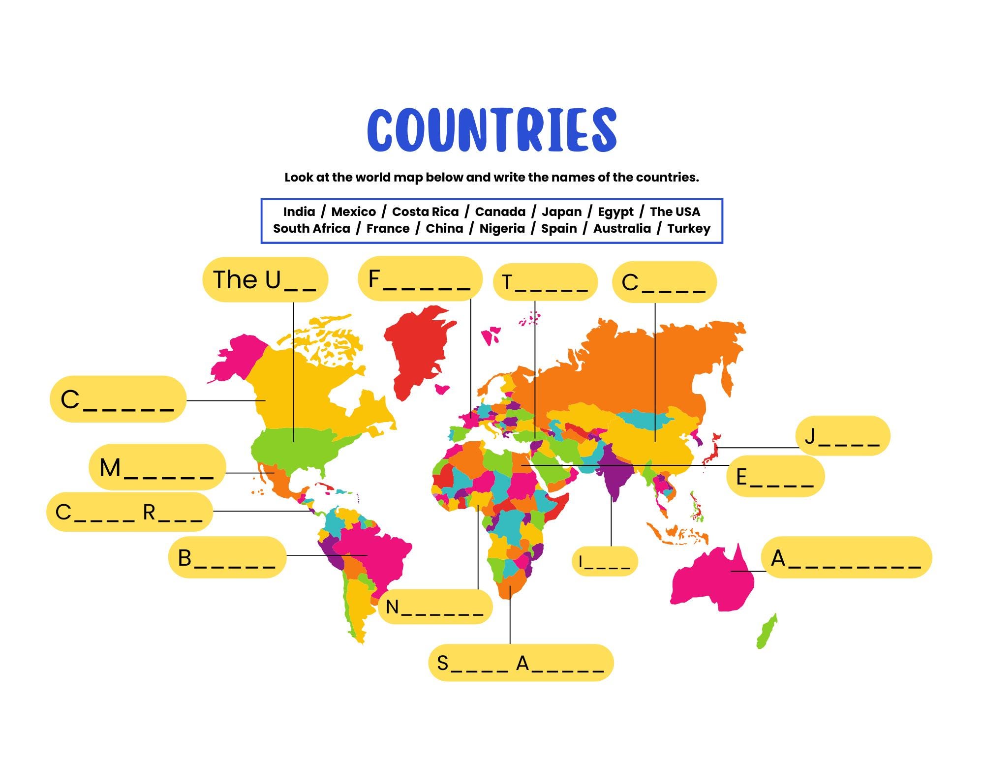 Kids Beginner Dry-erase Geography Book 10 Pages - Etsy