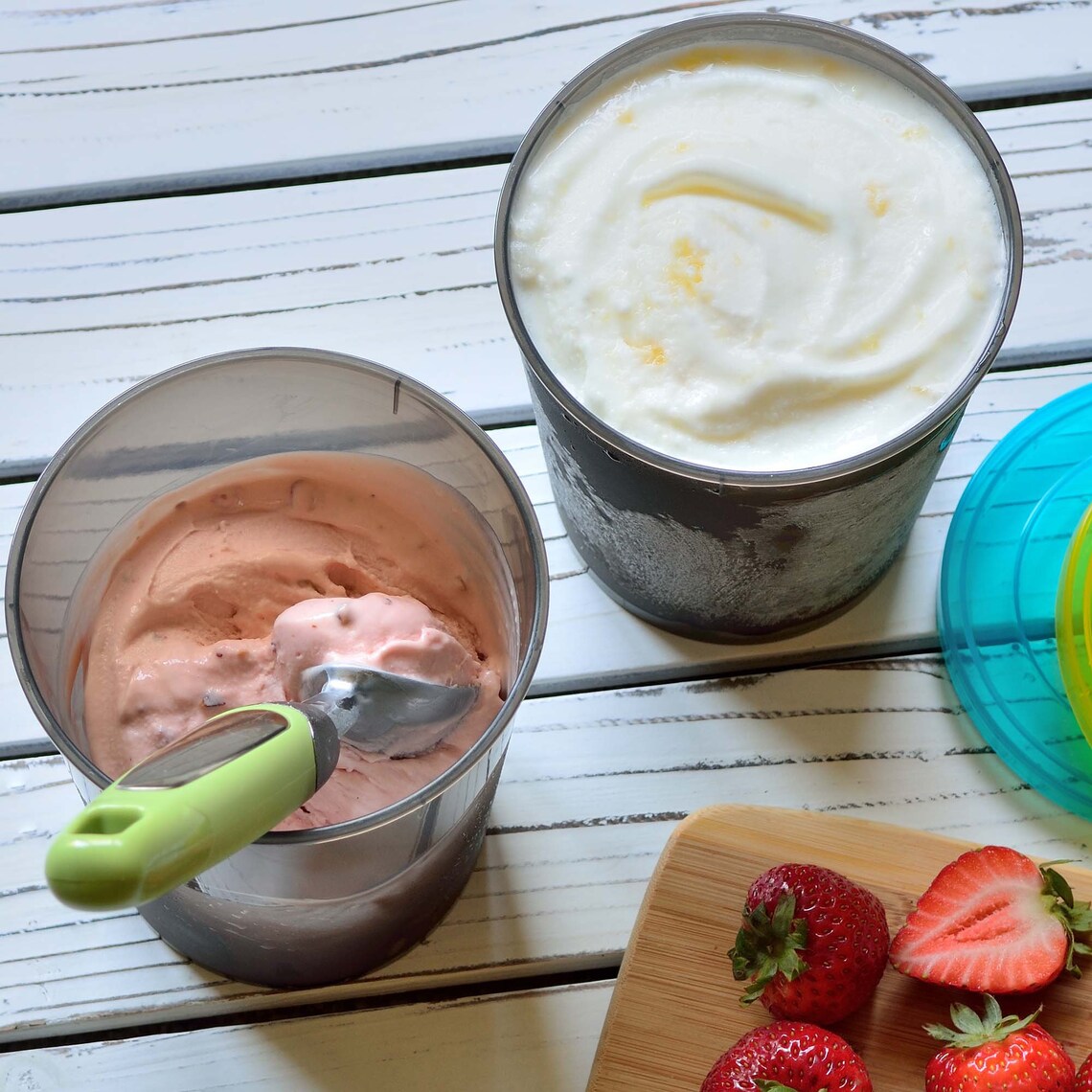 3 Pack 35 Ounce Plastic Ice Cream Containers, Freezer Containers With ...