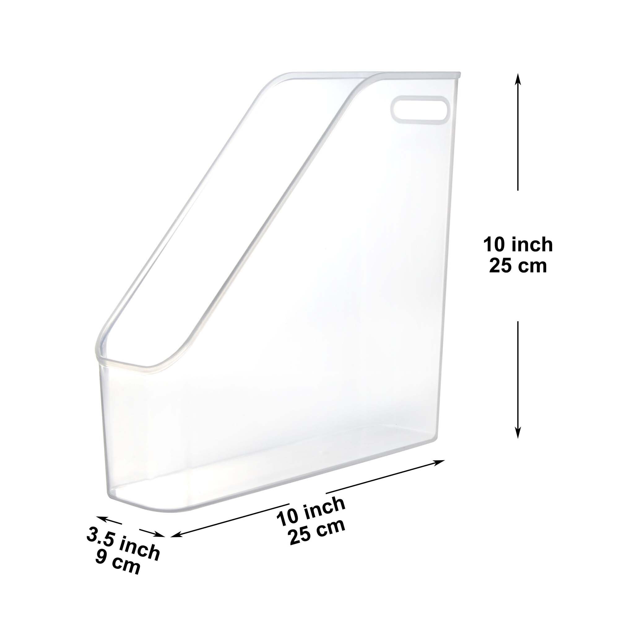 3 Pack File Folder Bin Storage, Plastic File Folder Bin Organizer With ...