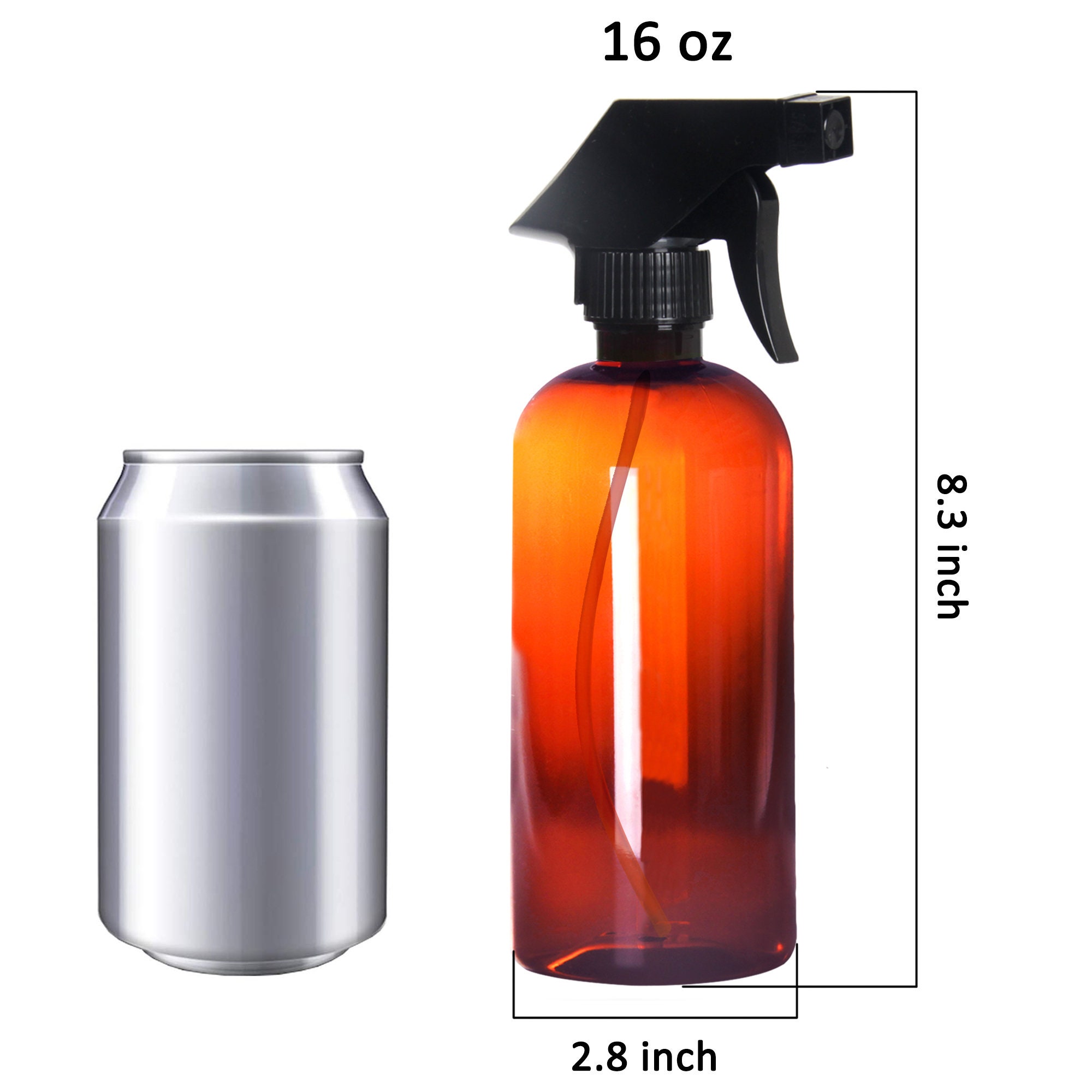 Youngever 5 Pack Empty Amber Plastic Spray Bottles 16 Ounce - Etsy