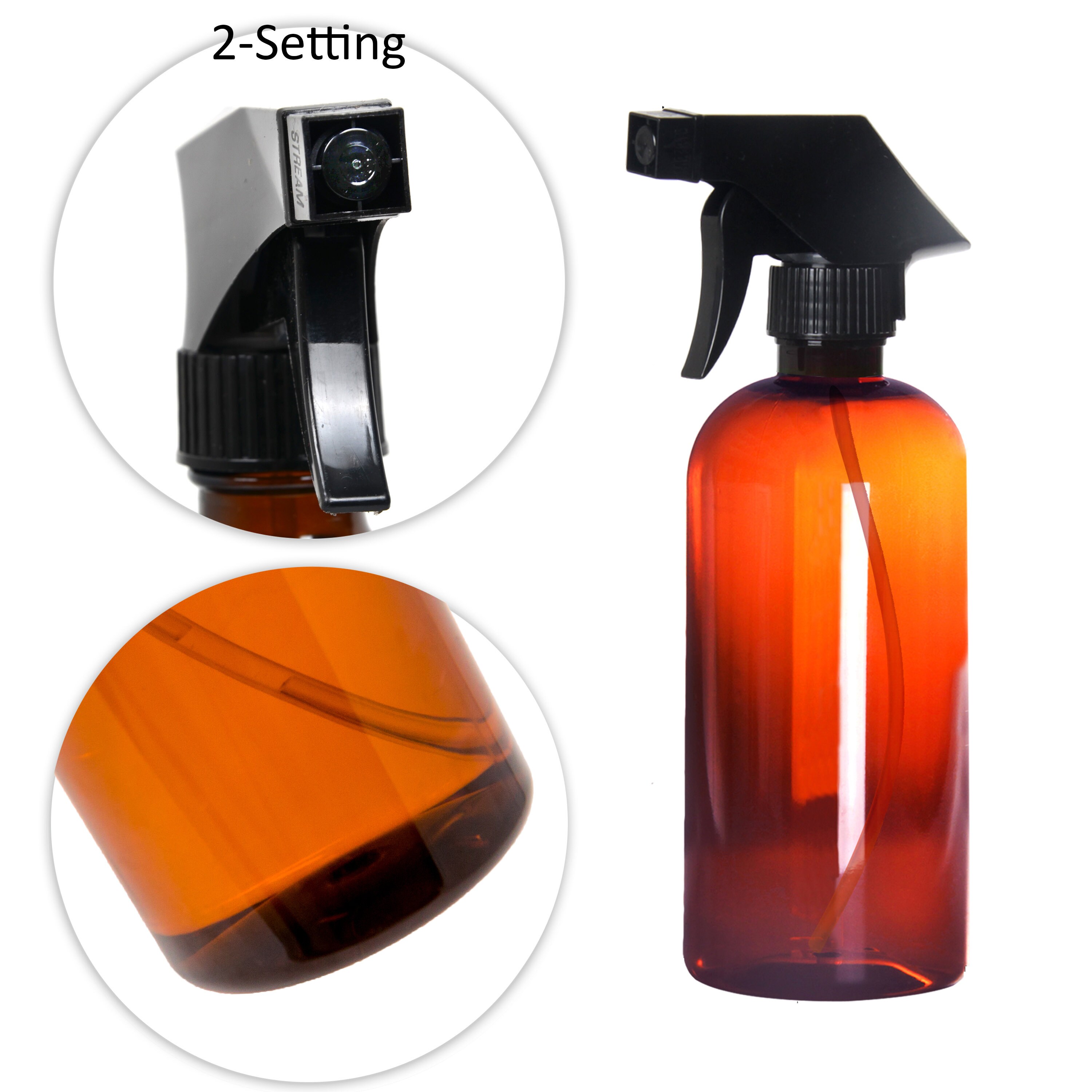 Youngever 5 Pack Empty Amber Plastic Spray Bottles 16 Ounce - Etsy