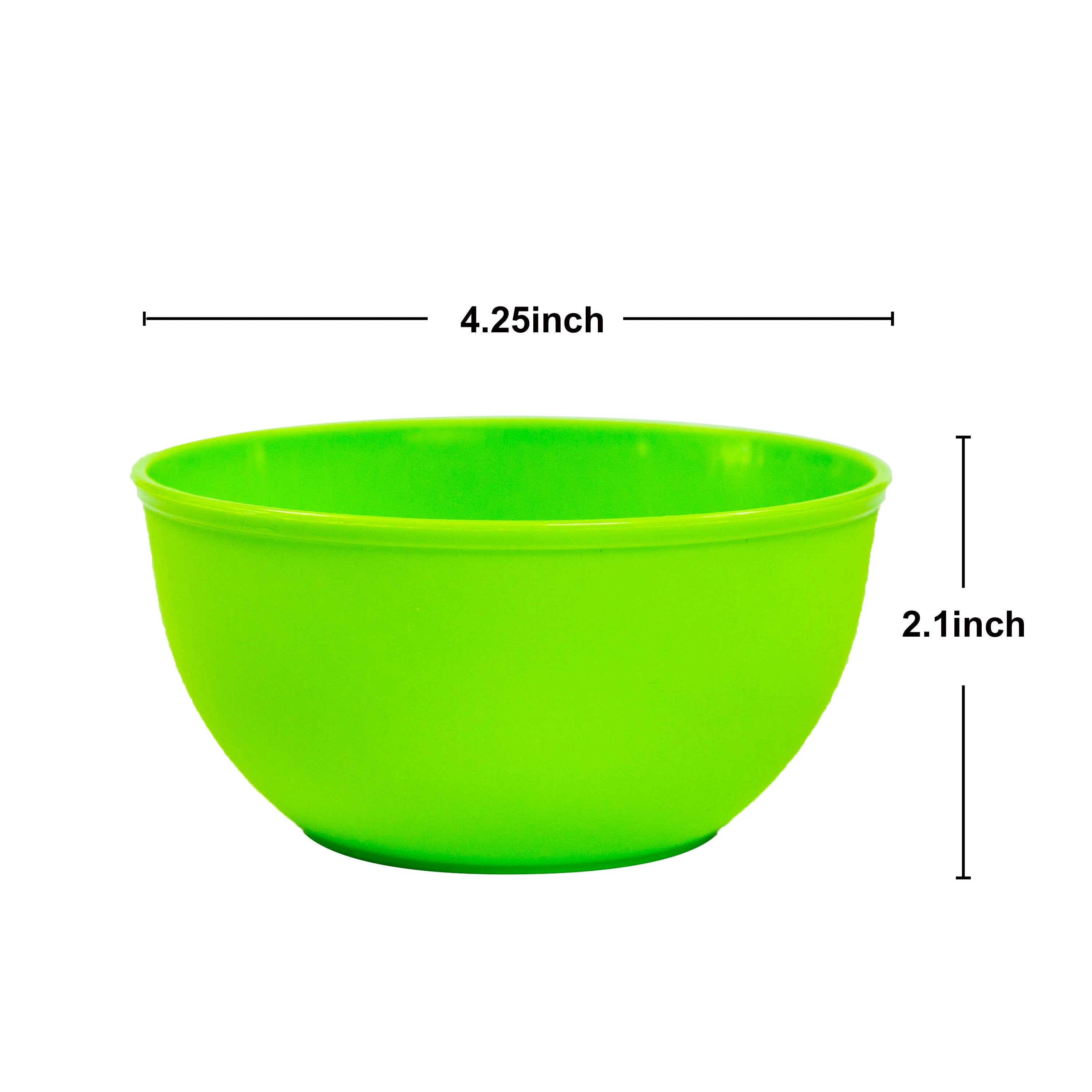 9 Pack 10 Ounce Plastic Bowls, Kids Plastic Bowls, Set of 9 Rainbow ...