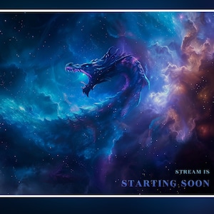 Dragon Blue Twitch Overlay Animated Pack - Galaxy Fantasy Universe ...