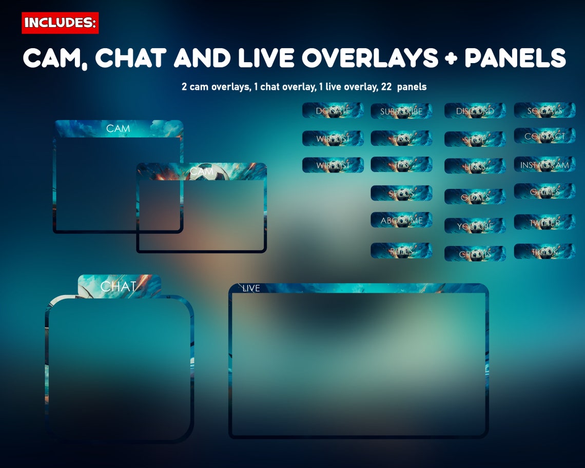 Futbol Twitch Overlay Animated Pack - Fifa Game Screens Bundle for Your ...