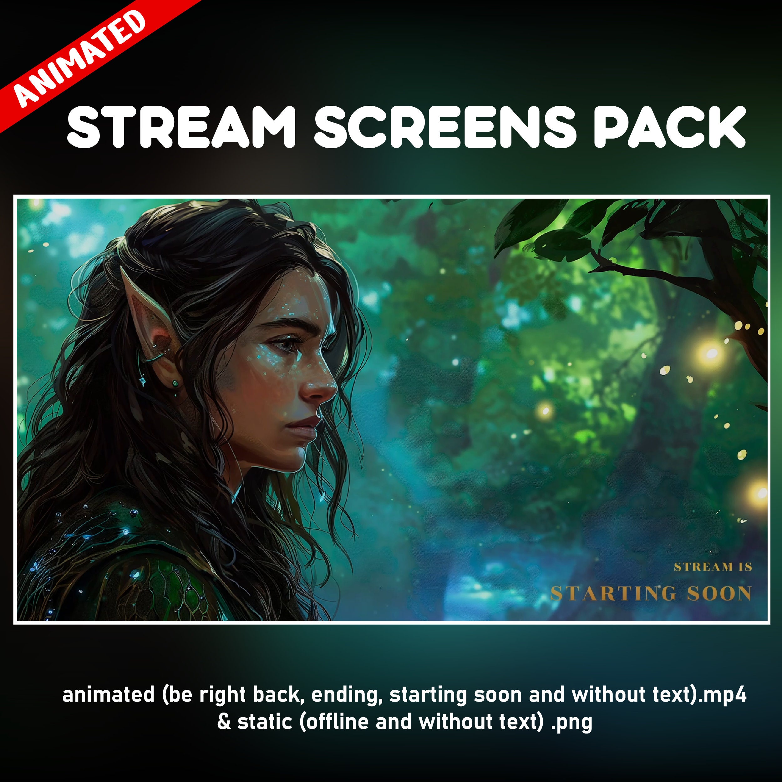 Enchanted Elf Twitch Overlay Pack - Mystical Forest Animated Stream ...
