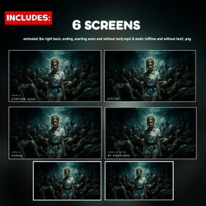 Zombie Nurse Twitch Overlay Animated Pack - Terror Hospital Gothic ...