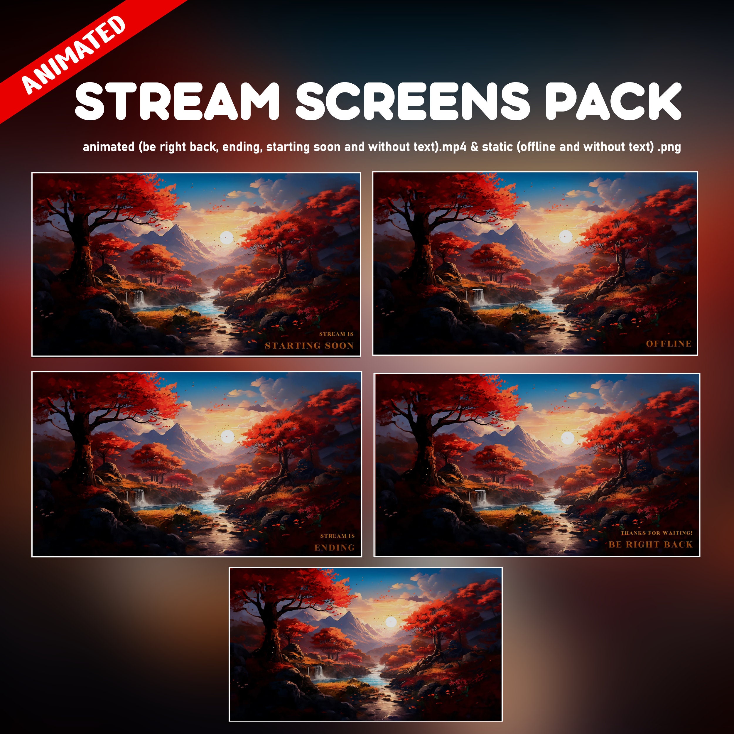 Landscape Fantasy Twitch Overlay Animated Pack - Whimsical Background ...