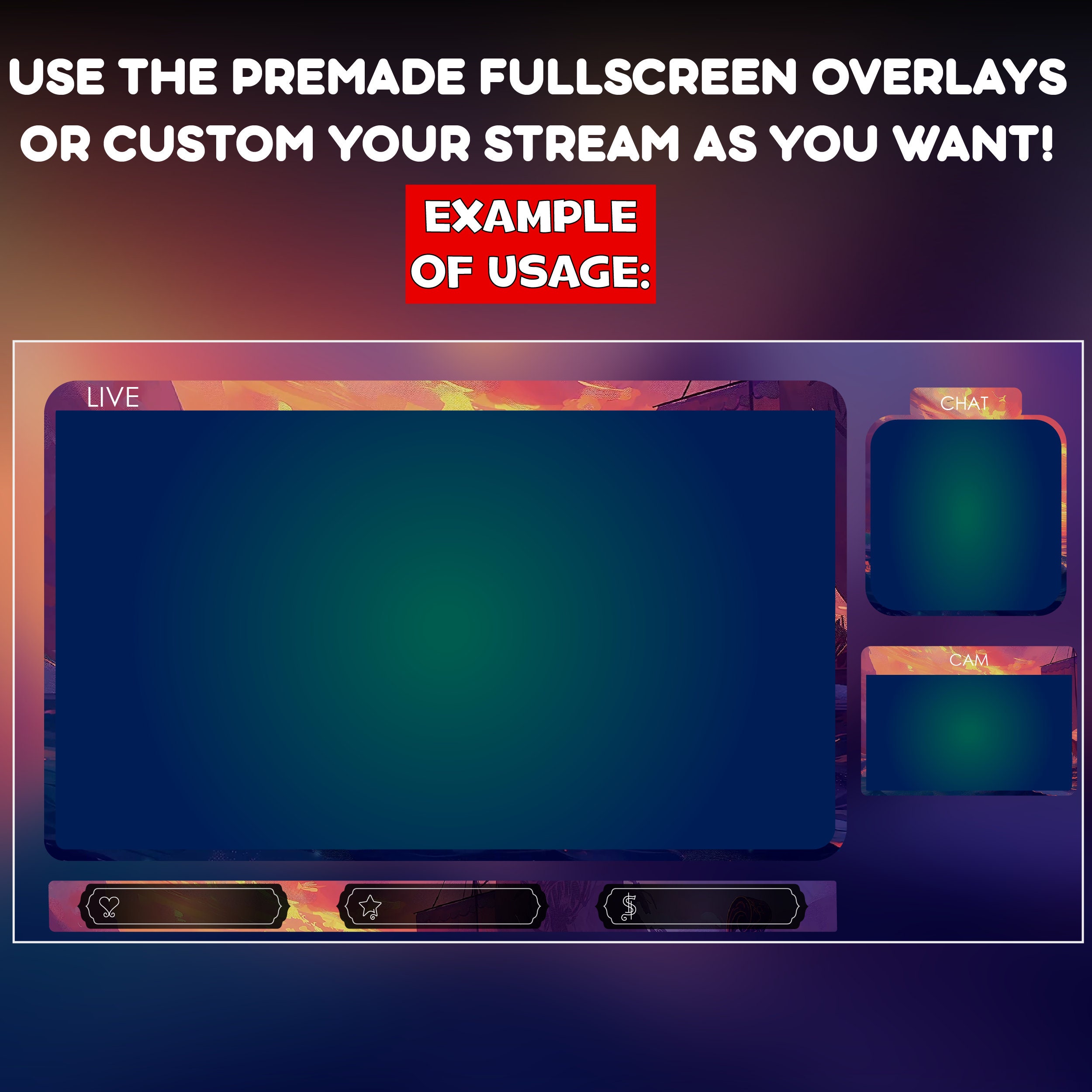 Viking Ship Twitch Overlay Pack Nautical Adventure Animated Stream ...