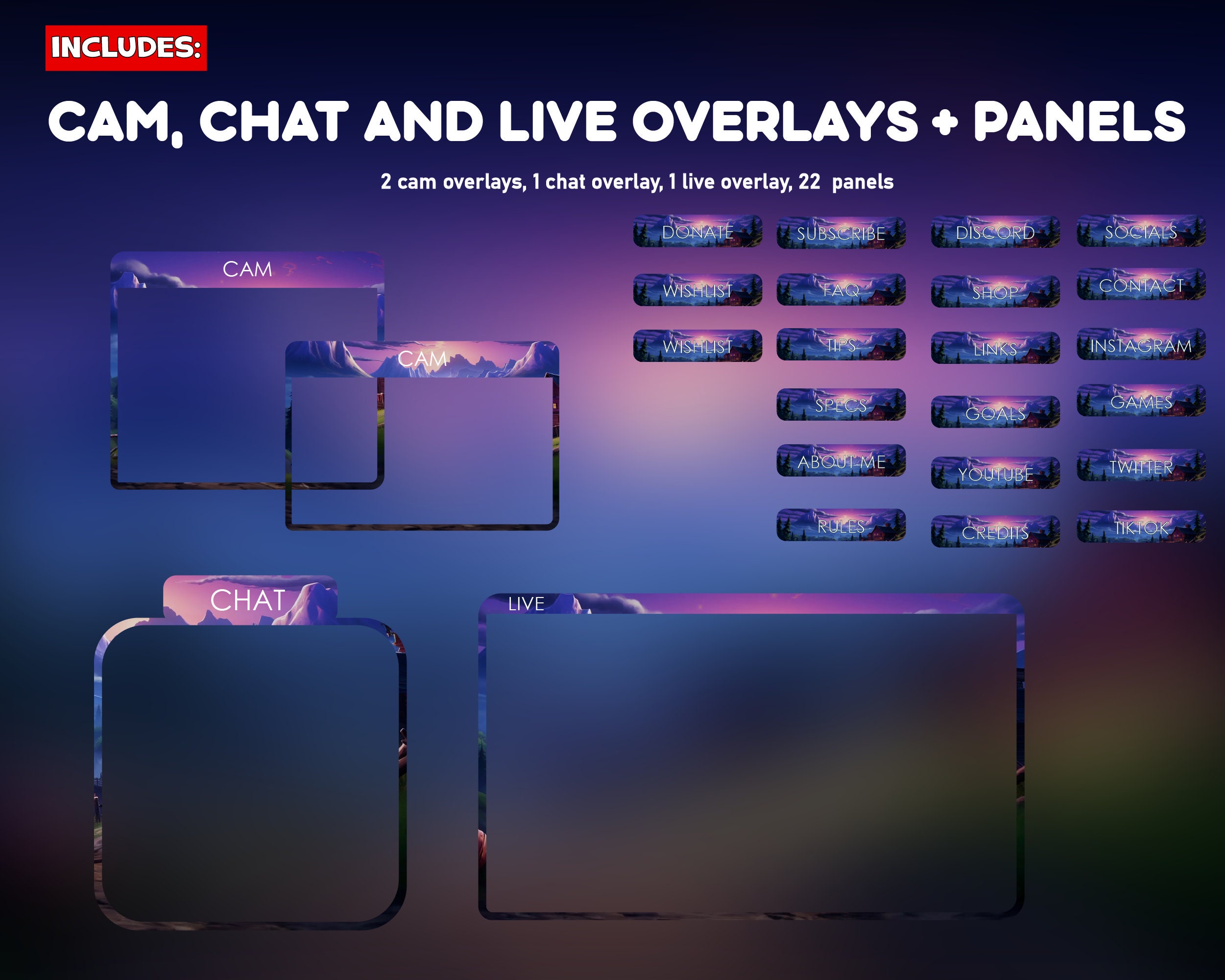 Fornite Twitch Overlay Animated Pack Inspired Background Lanscape ...