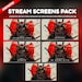 Samurai Red Twitch Overlay Animated Pack - Warrior Katana Japanese ...