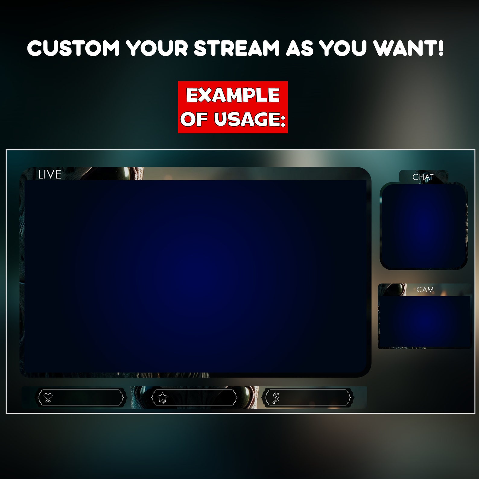 Alien Twitch Overlay Animated Pack - UFO Stream Screens Vtuber ...