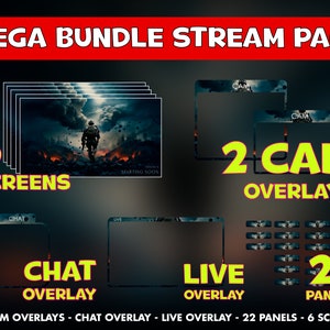 Shooter Twitch Overlay Animated Pack - Inspired Background Cod War ...