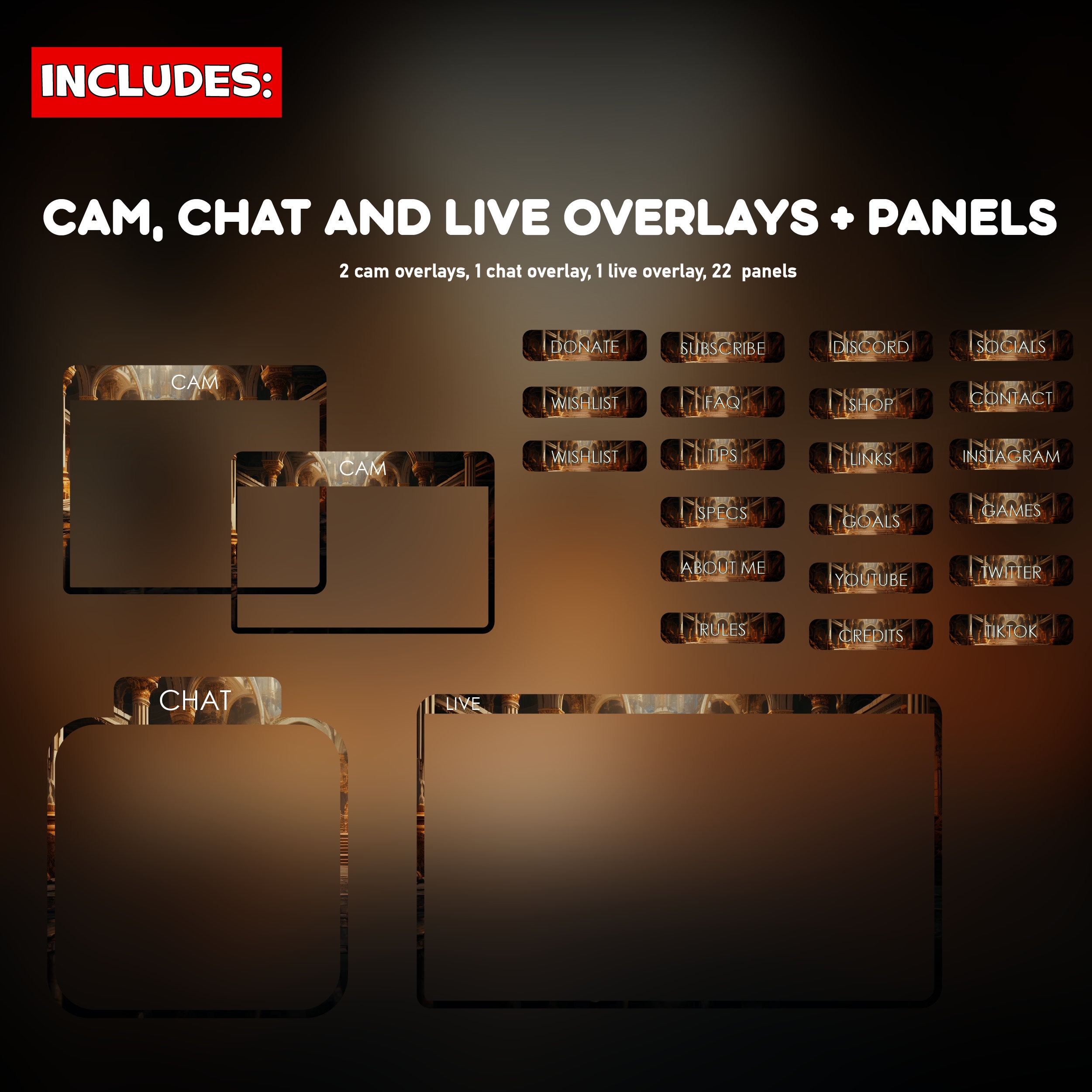 Cozy Medieval Temple Twitch Overlay Animated Pack - D&d Whimsical ...