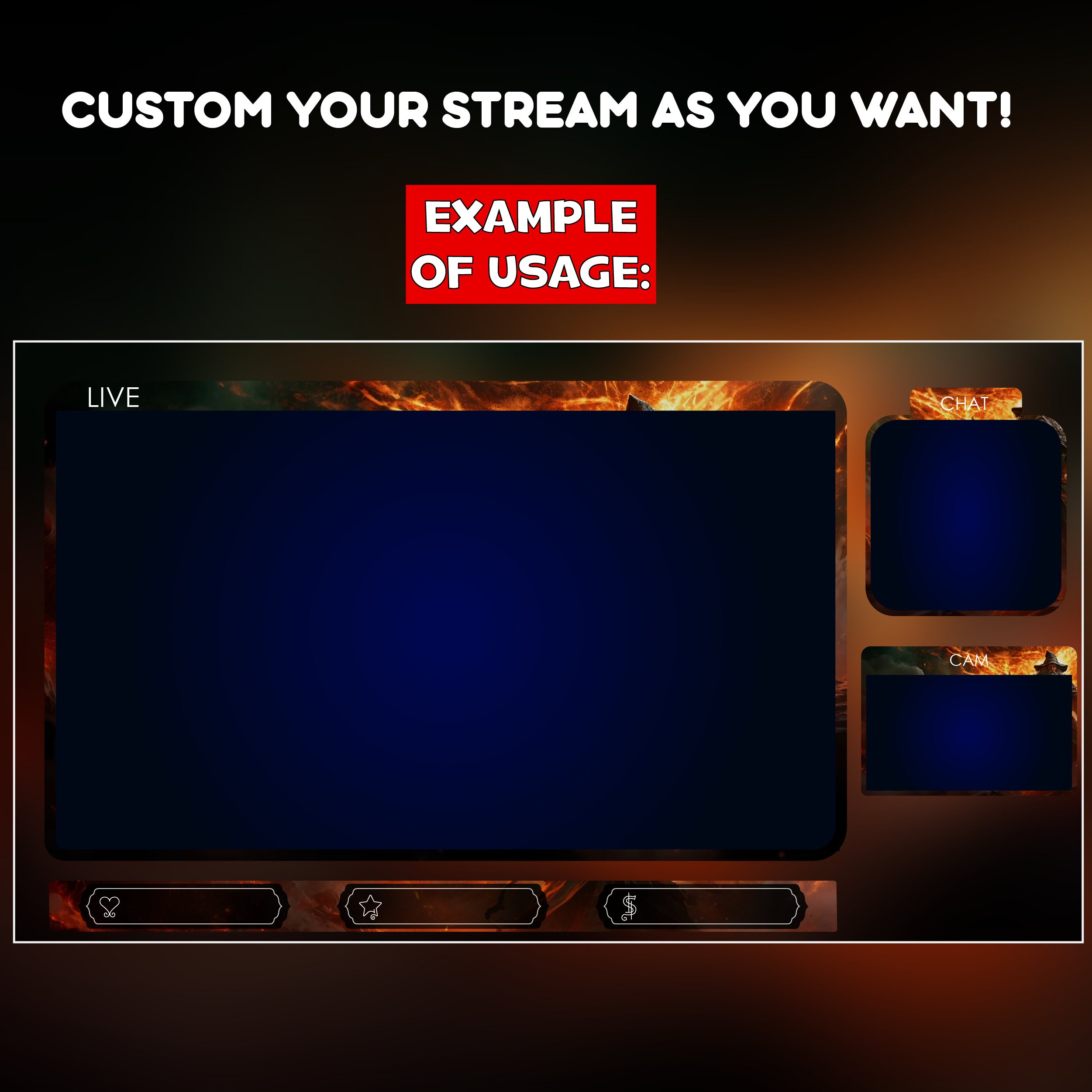 Wizard Twitch Overlay Animated Pack Witcher Screens Warriorr Cozy for ...