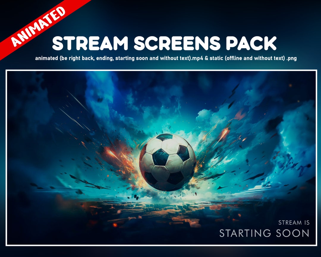 Futbol Twitch Overlay Animated Package - Fifa Videogames Futbol Screens ...