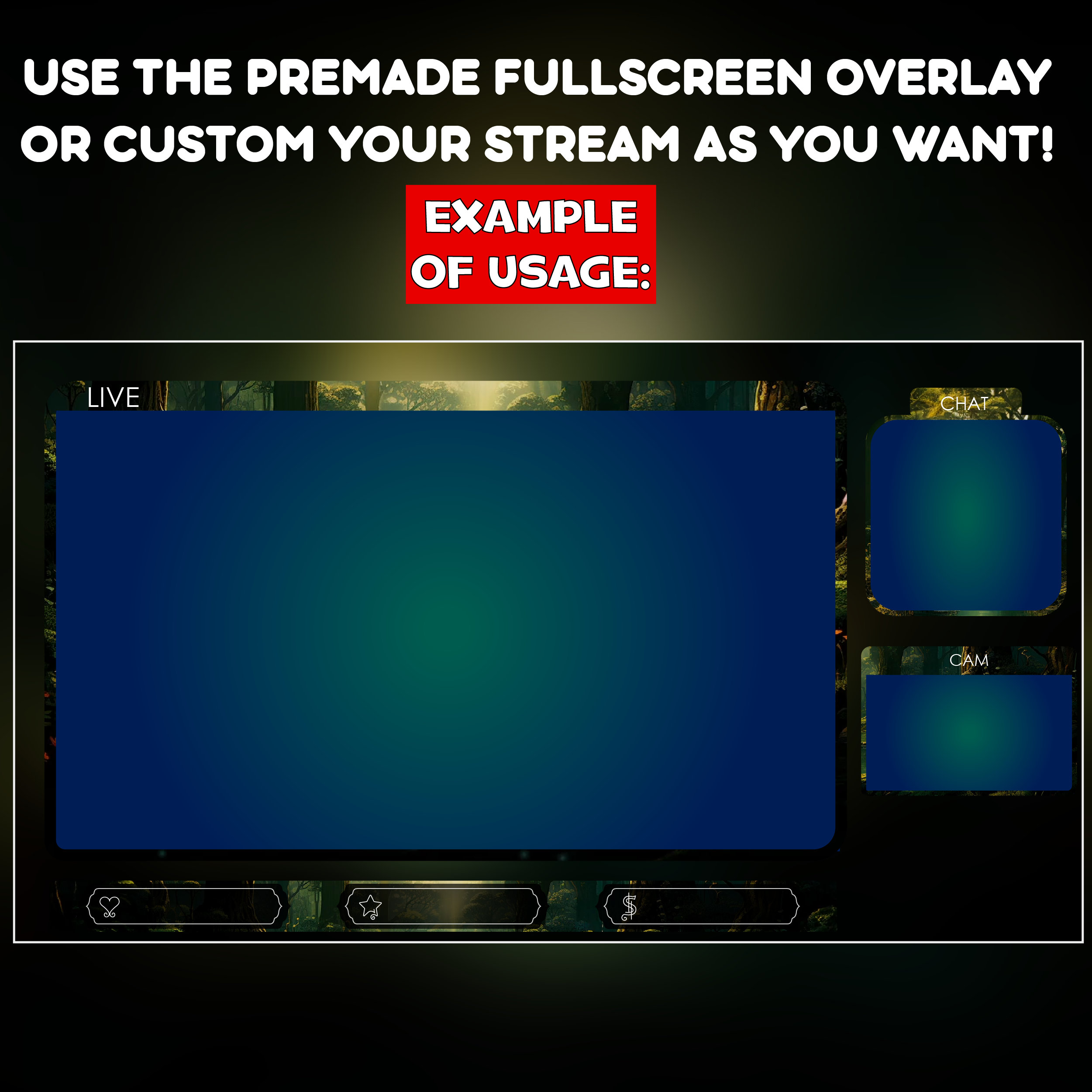 Forest Twitch Overlay Animated Pack - Plants Forest Nature Background ...