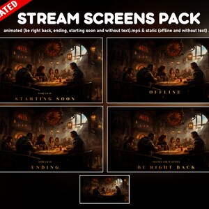 Cozy Medieval Tavern Twitch Overlay Animated Pack - Medieval D&d Cute ...