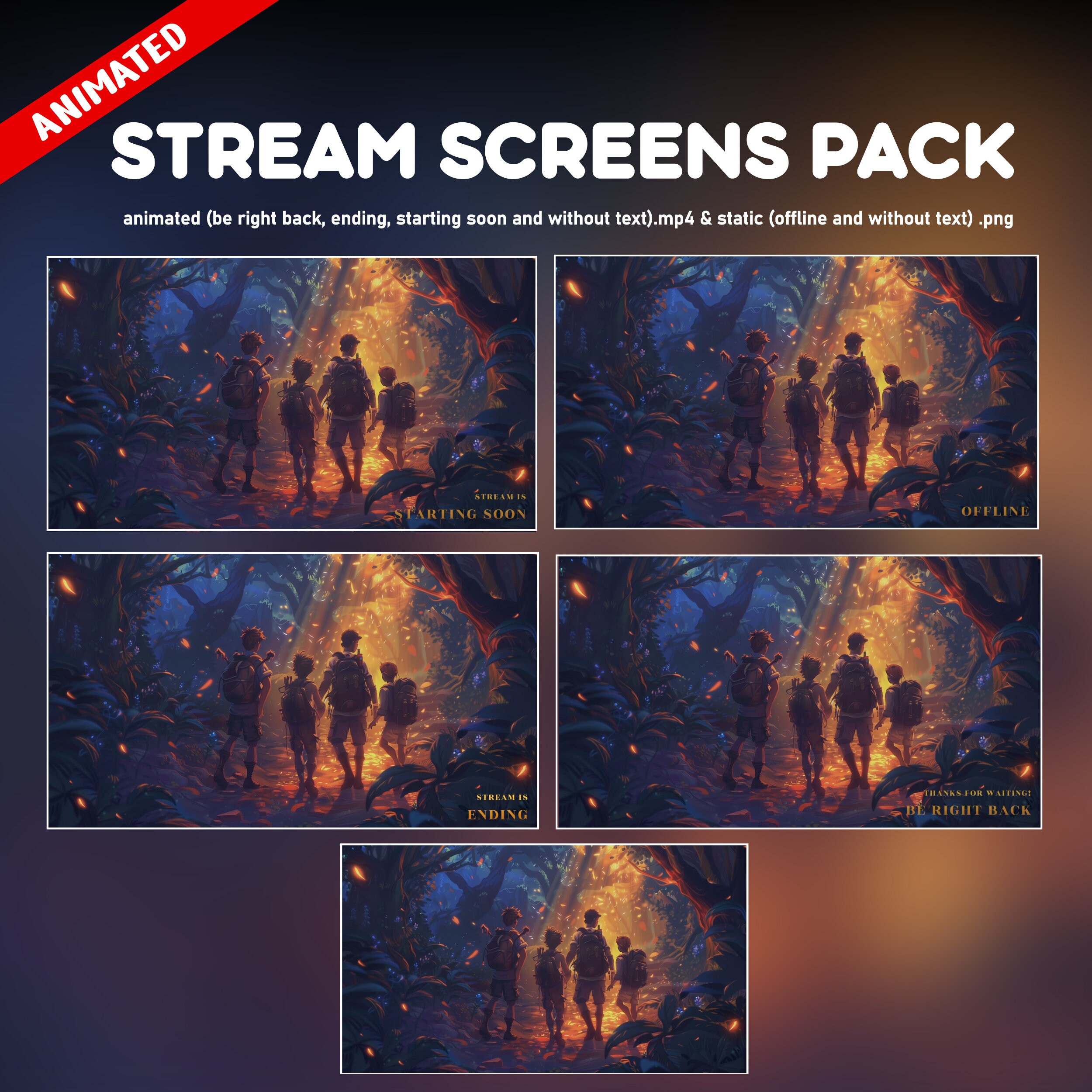 Cozy Multiplayer Twitch Overlay Animated Pack - Coop D&d Cute ...