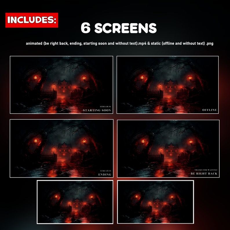 Spooky House Twitch Overlay Animated Pack - Halloween Pumpkin Haunted ...