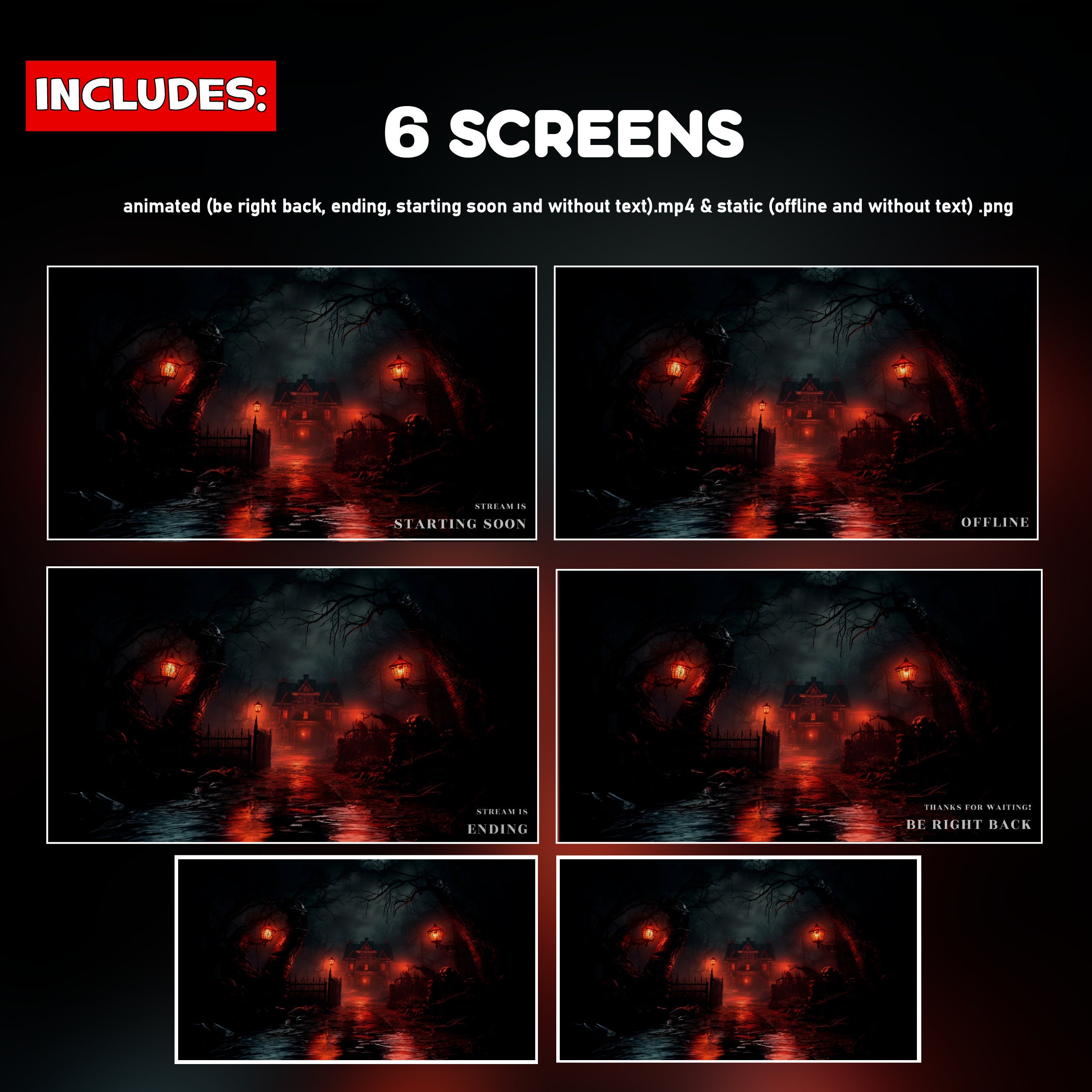 Spooky House Twitch Overlay Animated Pack - Halloween Pumpkin Haunted ...