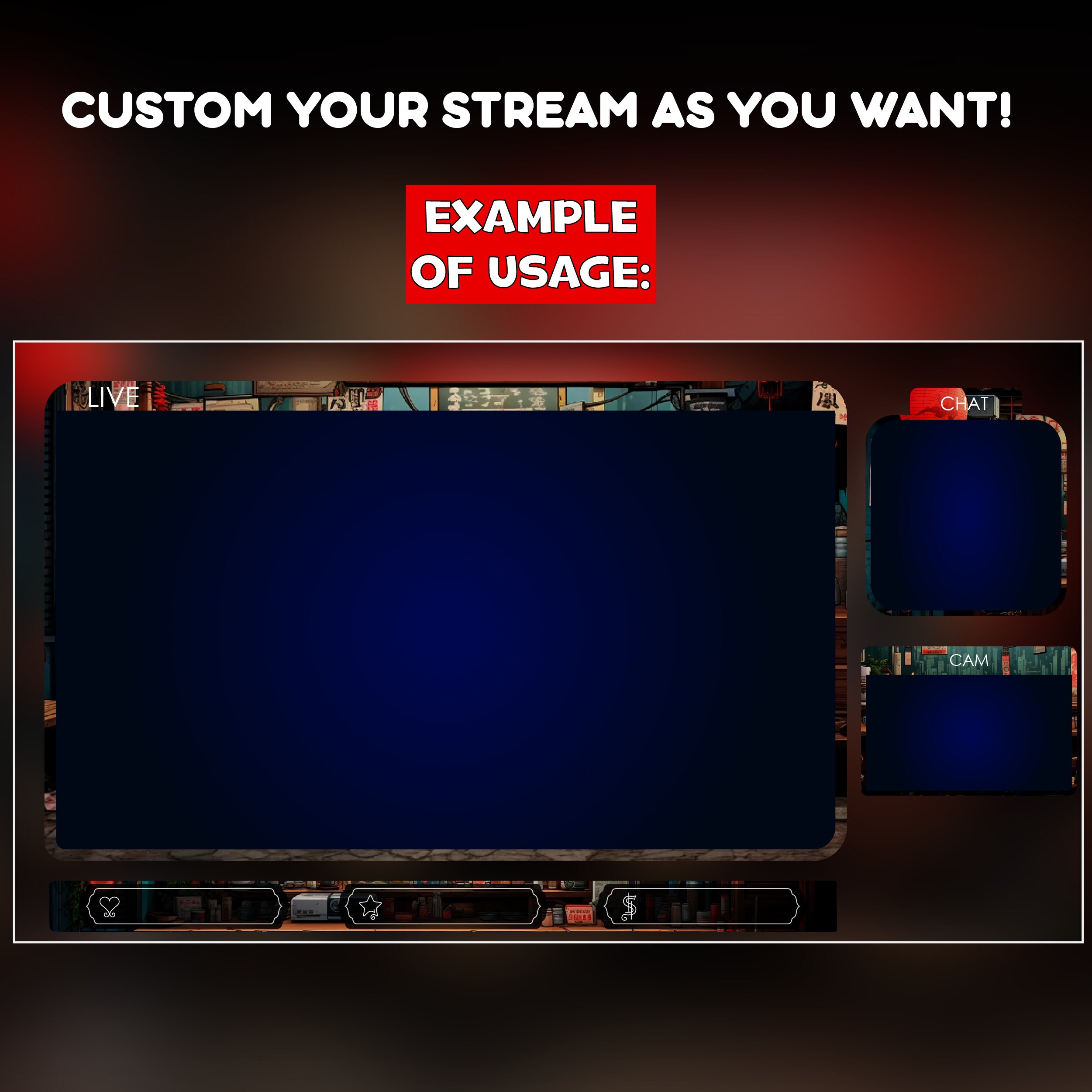 Ramen Shop Twitch Overlay Animated Pack Asian Japanese Cozy Stream ...