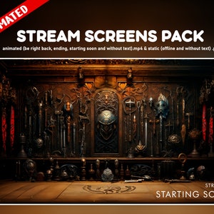 Weapon Twitch Overlay Animated Pack - War Sword Dagger Screens Aze ...