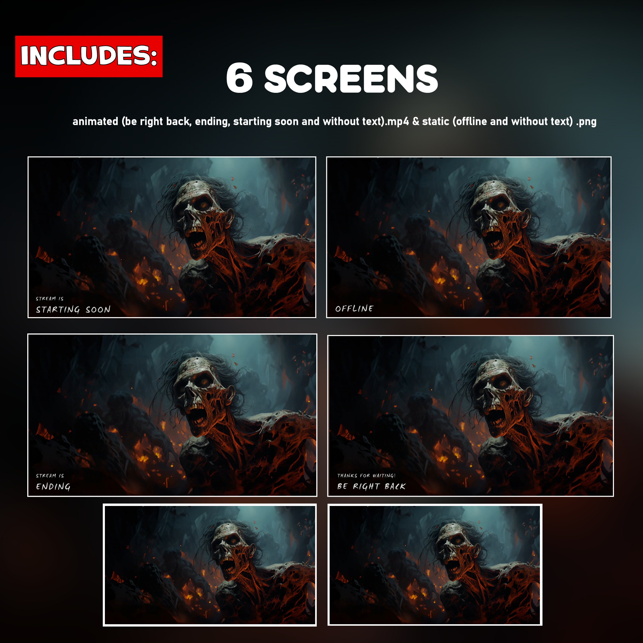 Zombie Dark Twitch Overlay Animated Package - Terror Zombie Gothic ... Zombie Dark Twitch Overlay Animated Package - Terror Zombie Gothic ...