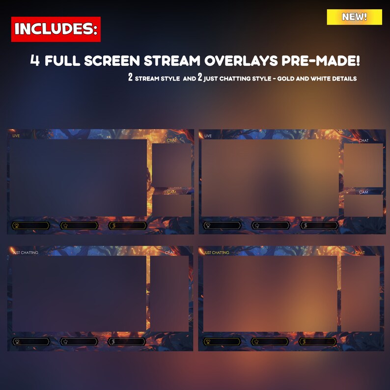 Cozy Multiplayer Twitch Overlay Animated Pack - Coop D&d Cute ...