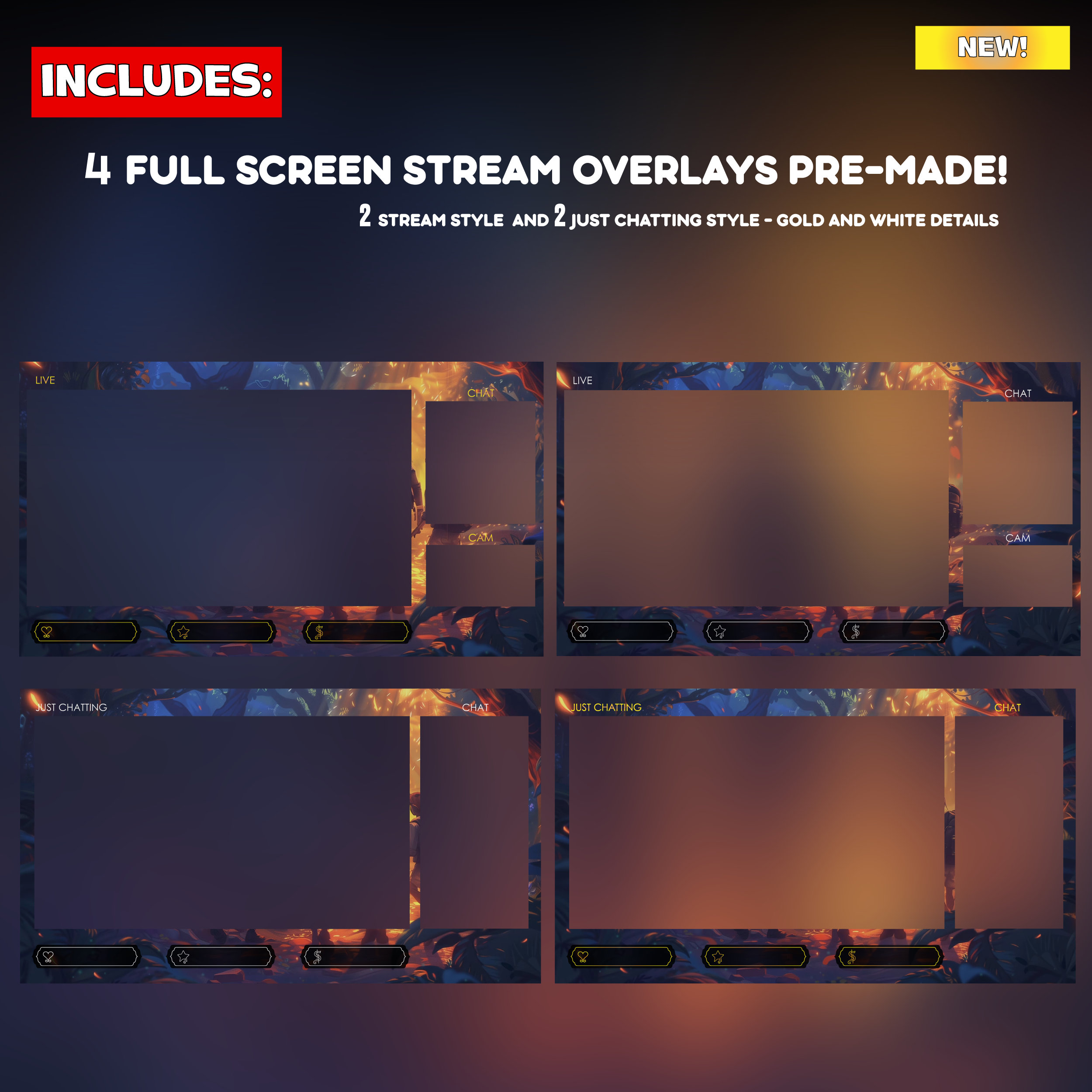 Cozy Multiplayer Twitch Overlay Animated Pack - Coop D&d Cute ...