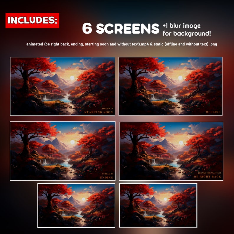 Landscape Fantasy Twitch Overlay Animated Pack - Whimsical Background ...