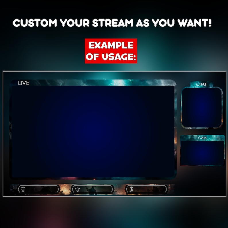 Wizards Battle Twitch Overlay Animated Pack - MMO RPG Game Fantasy ...