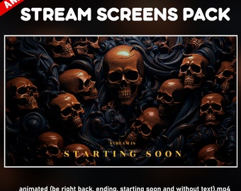 Zombie Dark Twitch Overlay Animated Package Terror Zombie Gothic Spooky ...